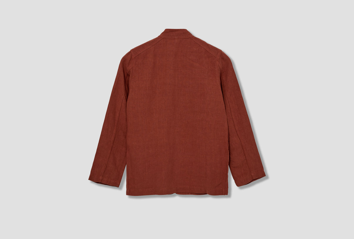 DRAKE’S LINEN FORESTIERE JACKET DR2A1B 25076-01 Red – HARRESØ